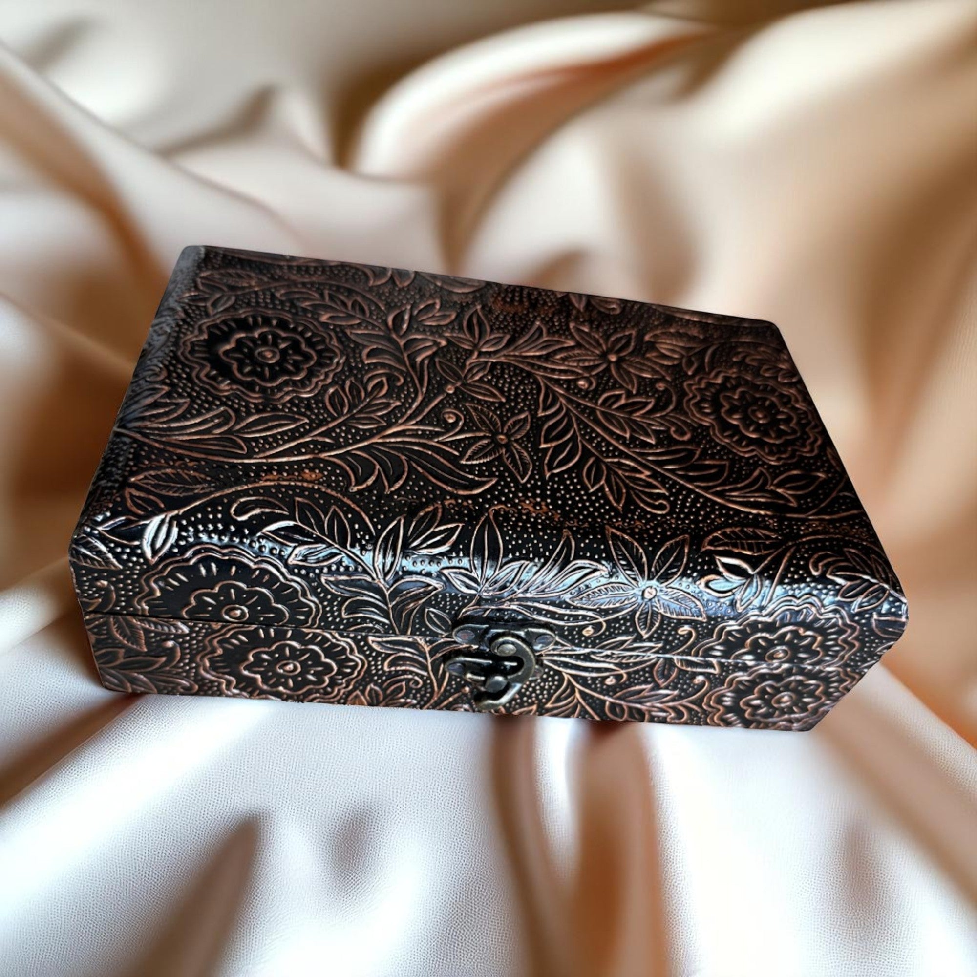 SacredFig Handcrafted Wooden Jewellery Boxes – Copper Detail | Set of